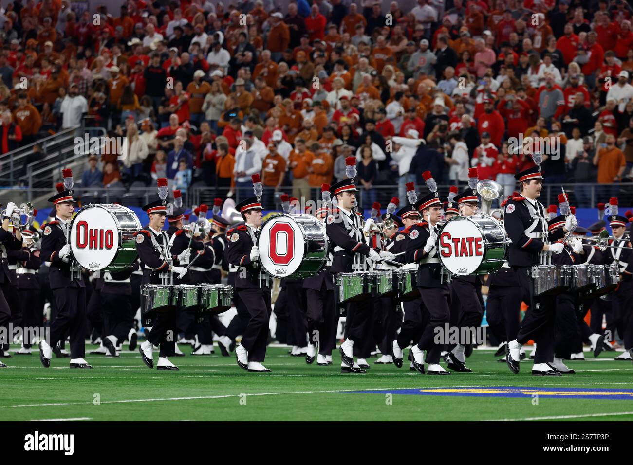The Ohio State University marching band during a pregame performance ...