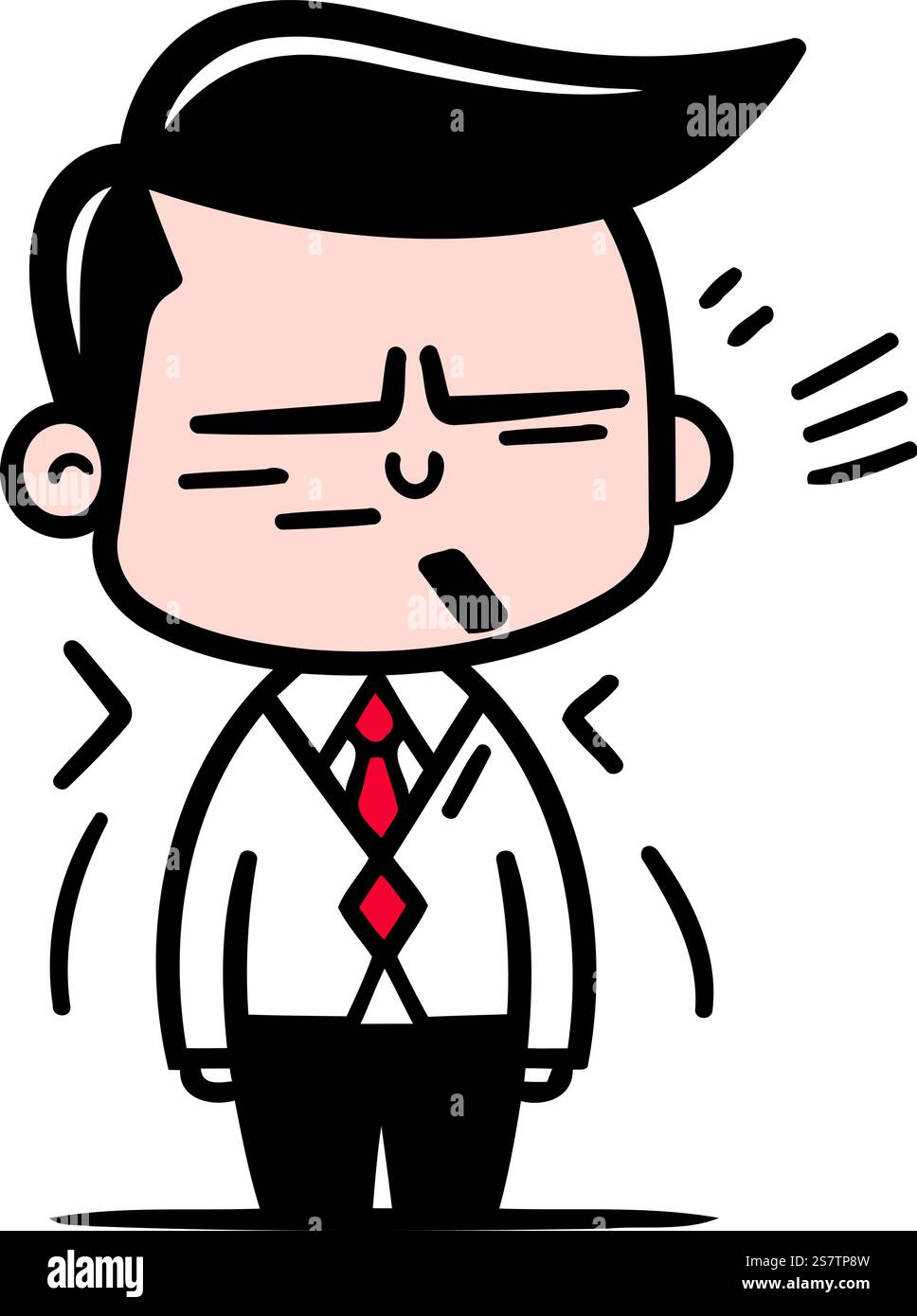 Stressed Businessman Cartoon Vector Illustration Stock Vector Image ...