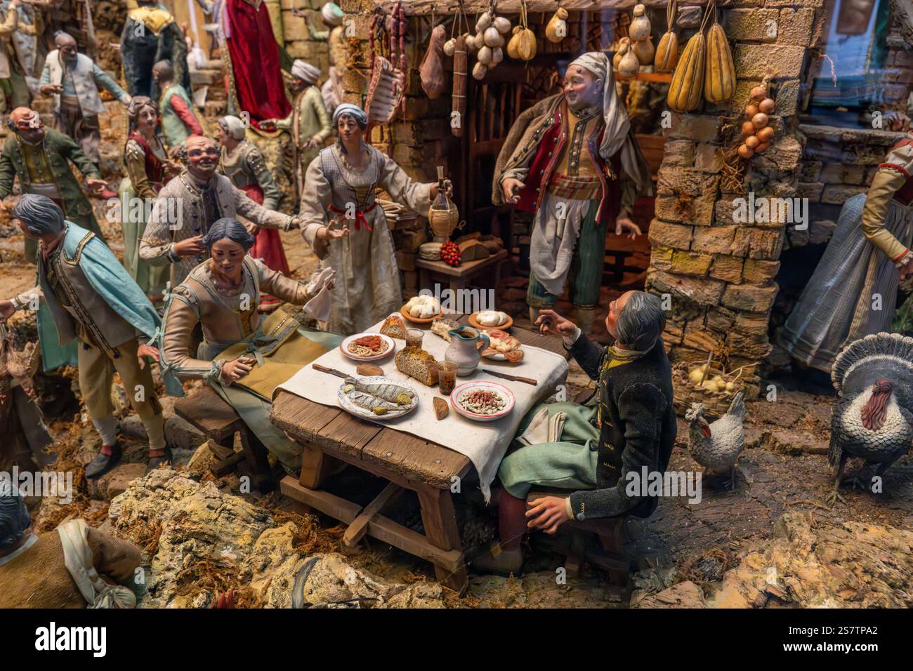 A presepe or Neapolitan creche or nativity scene in the Cathedral of ...