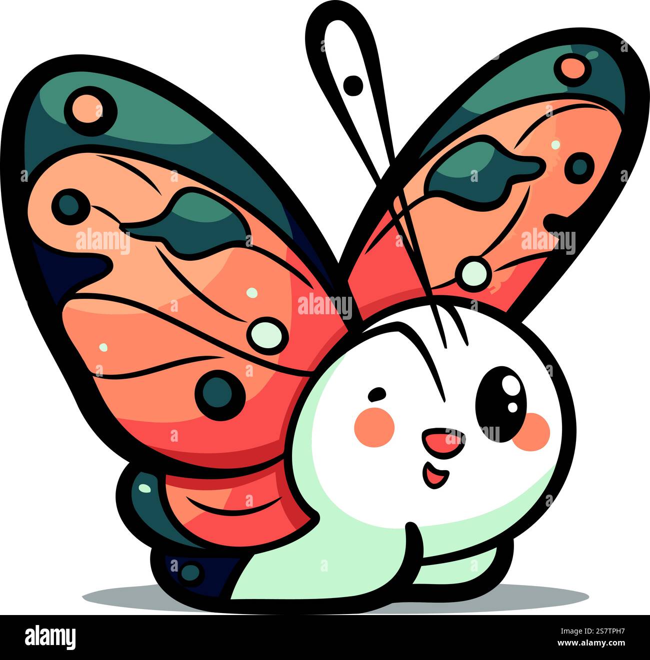 Butterfly cartoon character design. Cute butterfly vector illustration ...