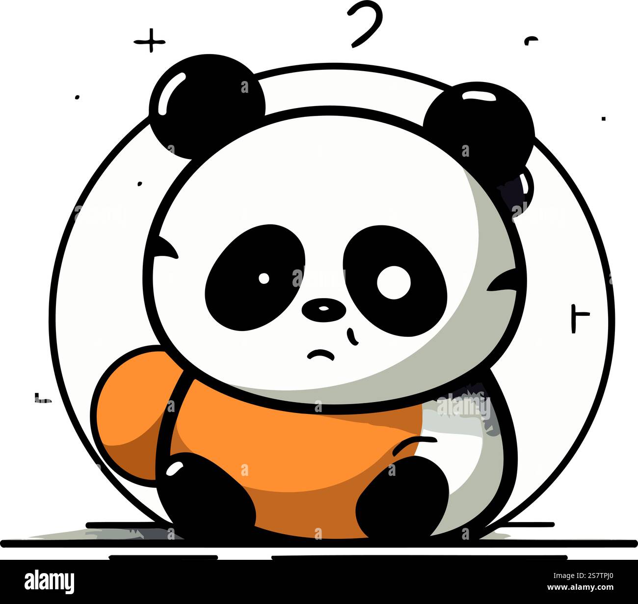 Cute panda bear cartoon vector illustration. Cute panda bear character ...
