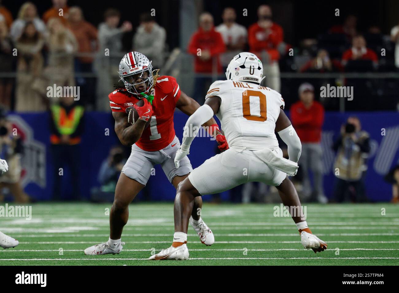 Ohio State running back Quinshon Judkins (1) carries the ball during ...