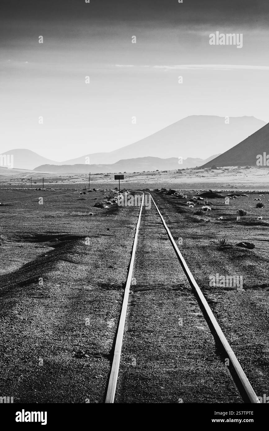 rail train in altiplano fields Stock Photo - Alamy