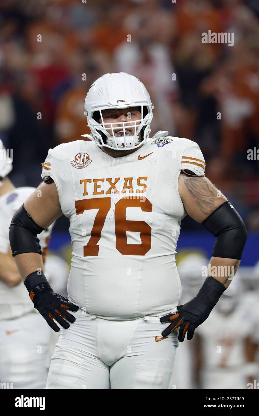 Texas offensive lineman Hayden Conner (76) during the NCAA CFP semi ...