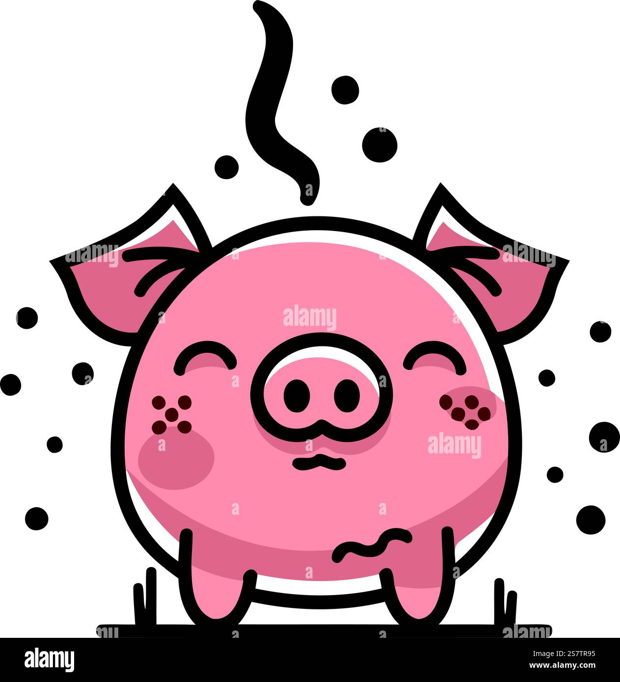 Cute piggy vector illustration. Cute piggy vector illustration Stock ...