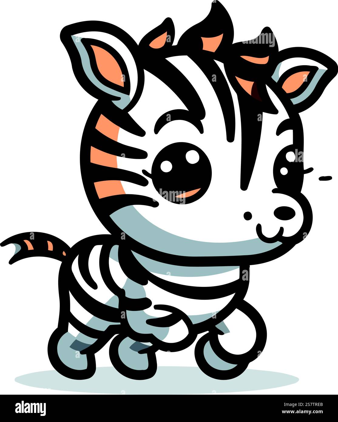 Cute Zebra Cartoon Mascot Character Vector Illustration Stock Vector ...