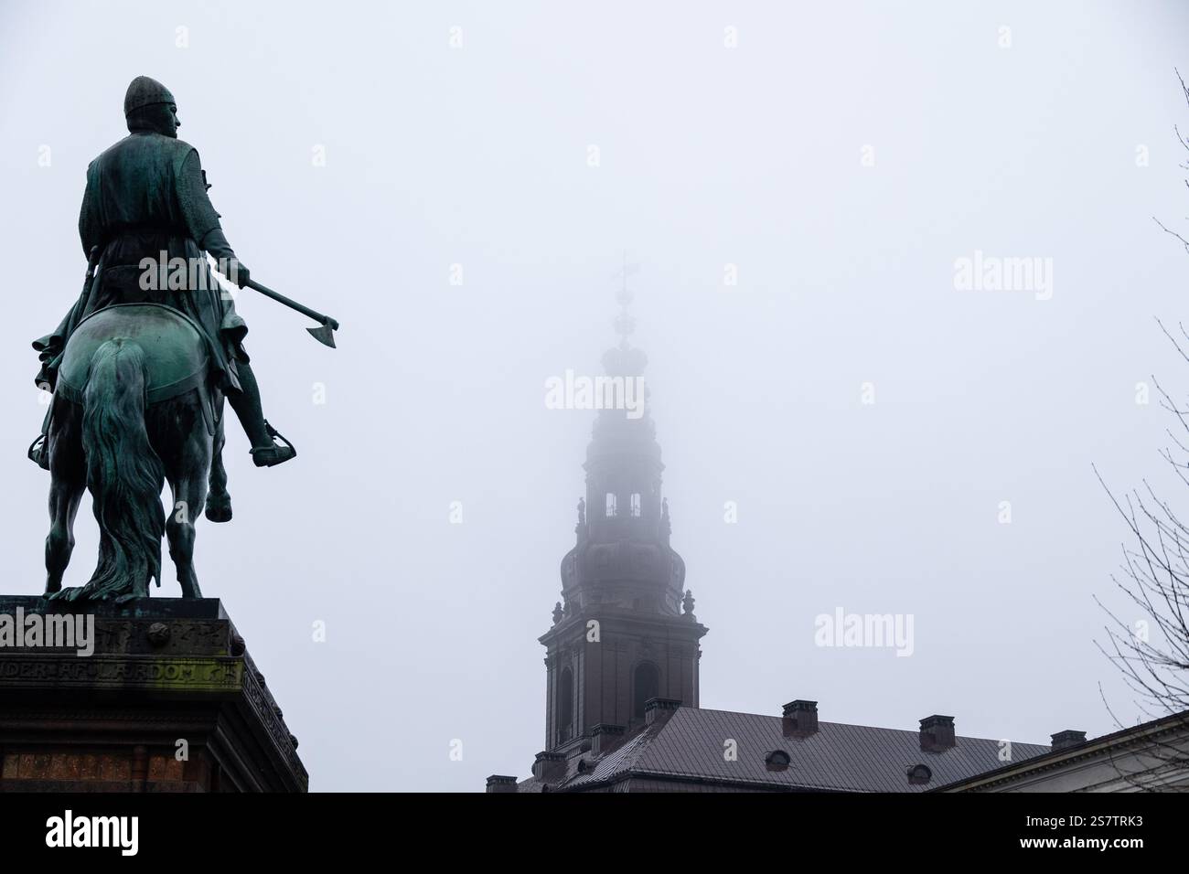 View from Hojbro Plads with the equestrian statue of Absalon to ...