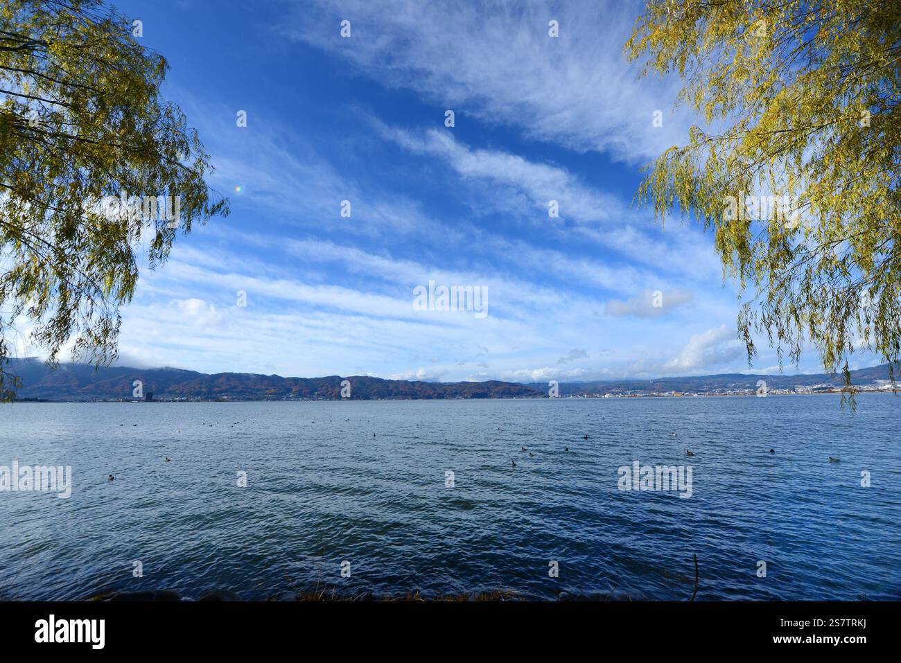 Lake Suwa in Nagano prefecture in Japan Stock Photo - Alamy