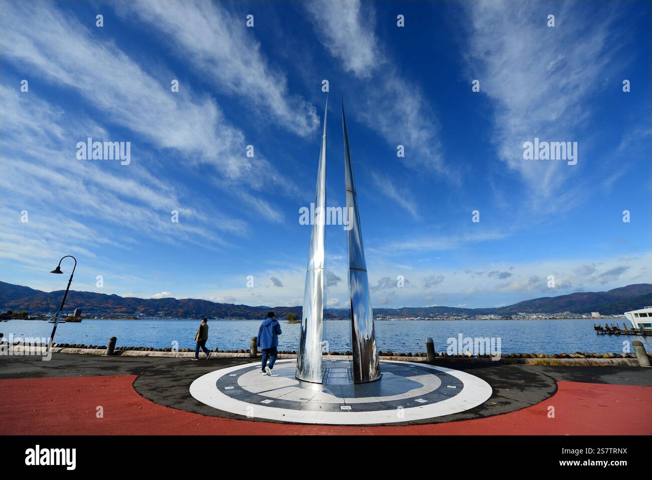 Lake Suwa in Nagano prefecture in Japan Stock Photo - Alamy