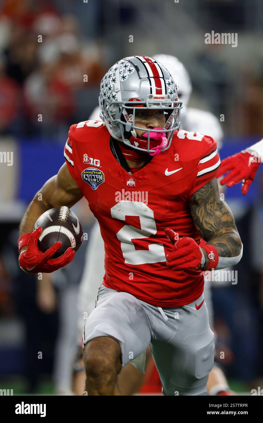 Ohio State wide receiver Emeka Egbuka (2) carries the ball after a ...