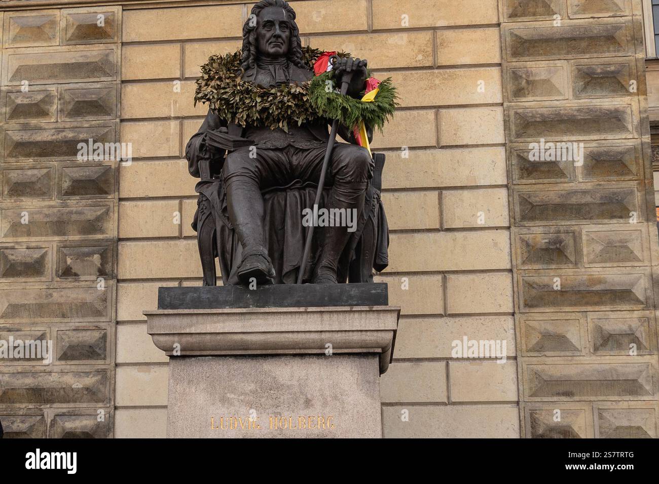 Copenhagen, Denmark. 07th Jan, 2025. Statue of the Danish and Norwegian ...