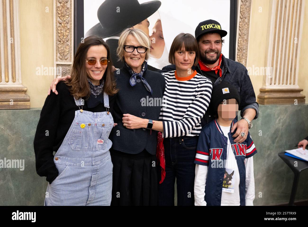 Italy. 19th Jan, 2025. Ali Toscani, Kirsti Moseng, Lola Toscani, Rocco ...