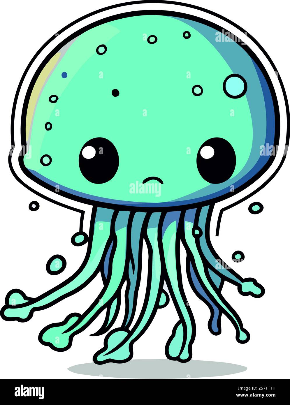 Cute jellyfish character cartoon. Vector illustration.eps 10 Stock ...