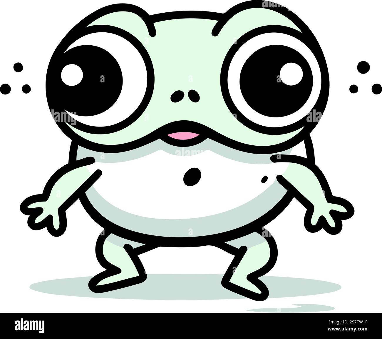 Frog cartoon character. Cute little frog. Vector illustration Stock ...