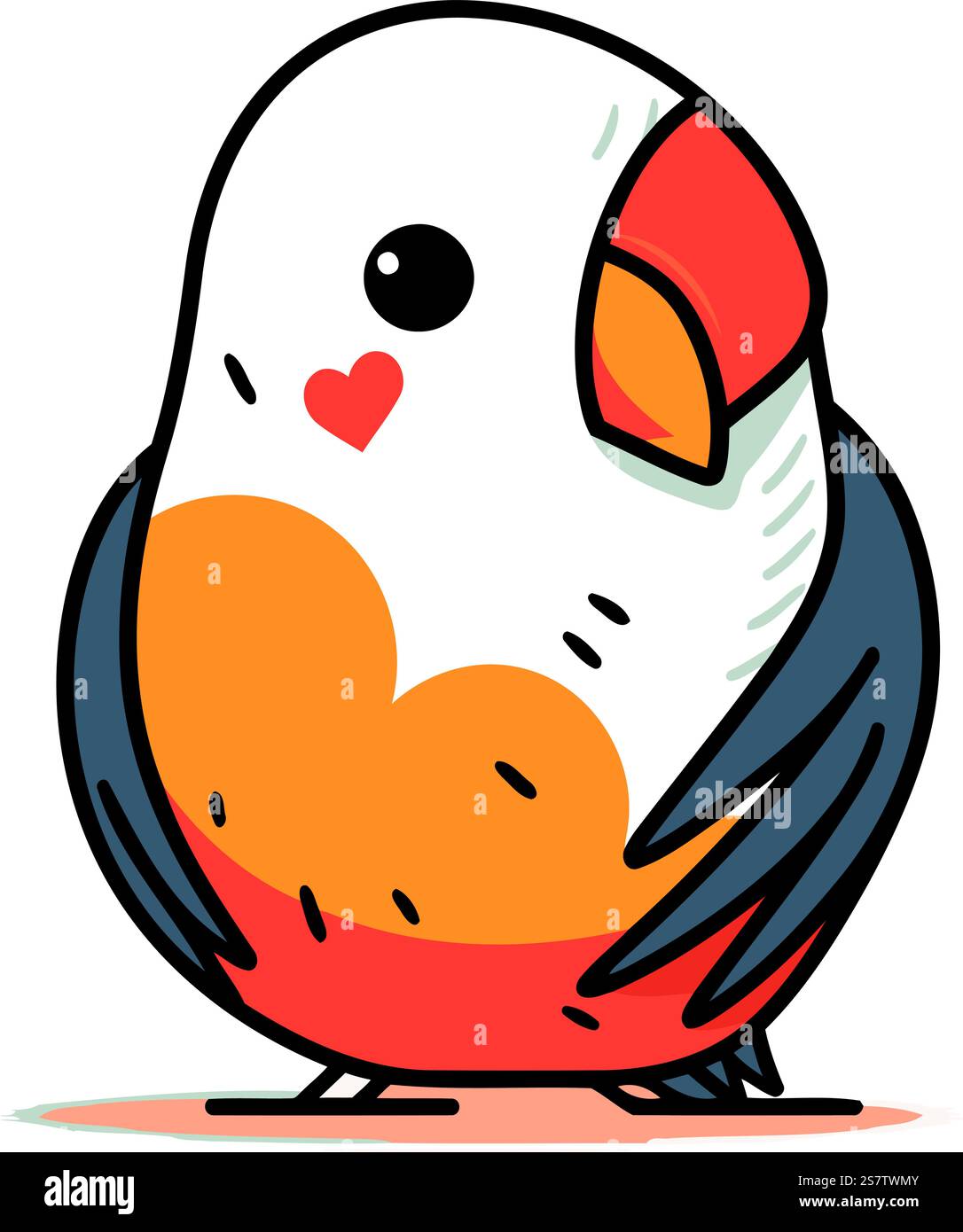 Cute parrot vector illustration. Cute parrot cartoon character Stock ...