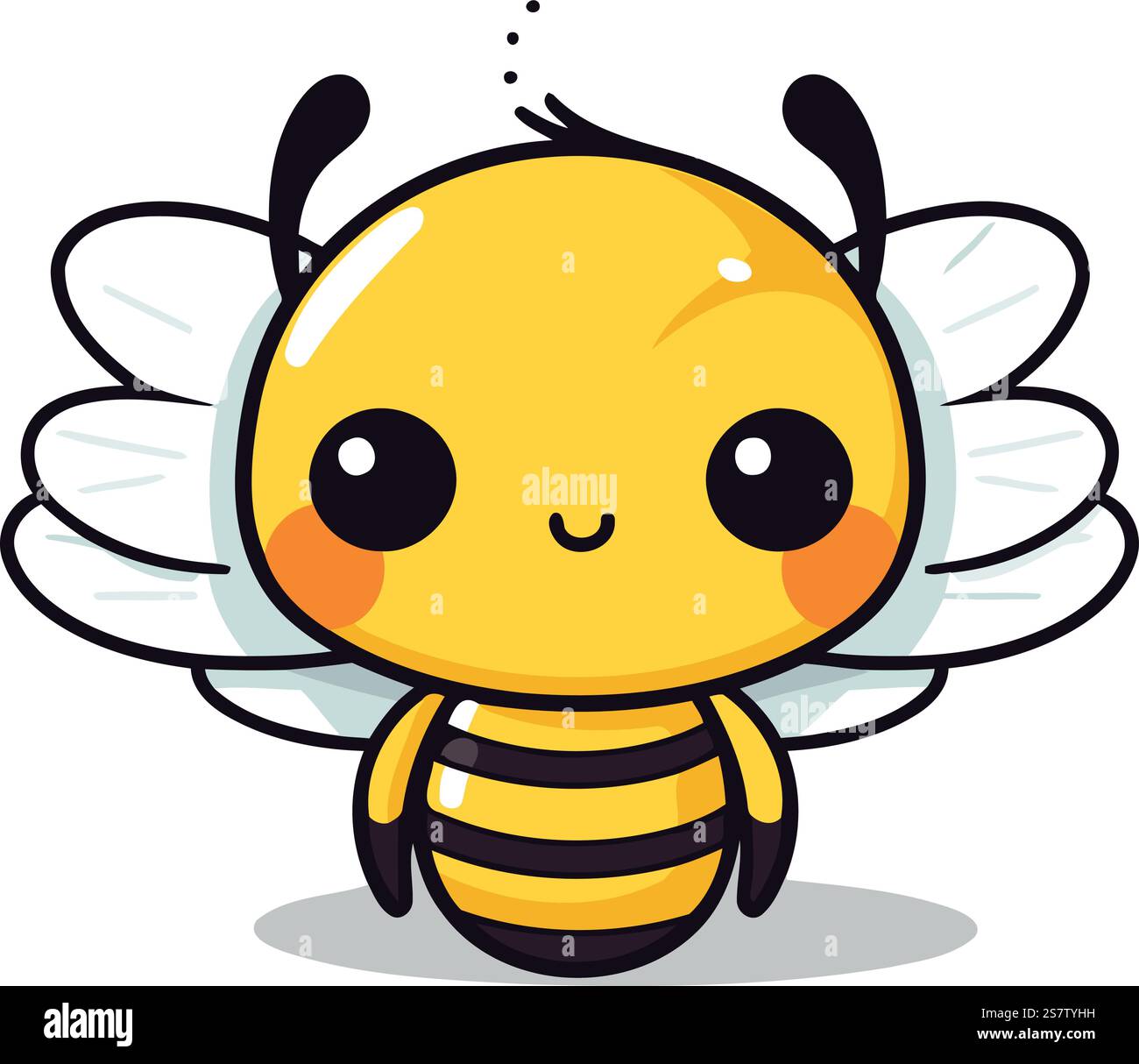 Cute bee character design. Cute bee mascot vector illustration Stock ...