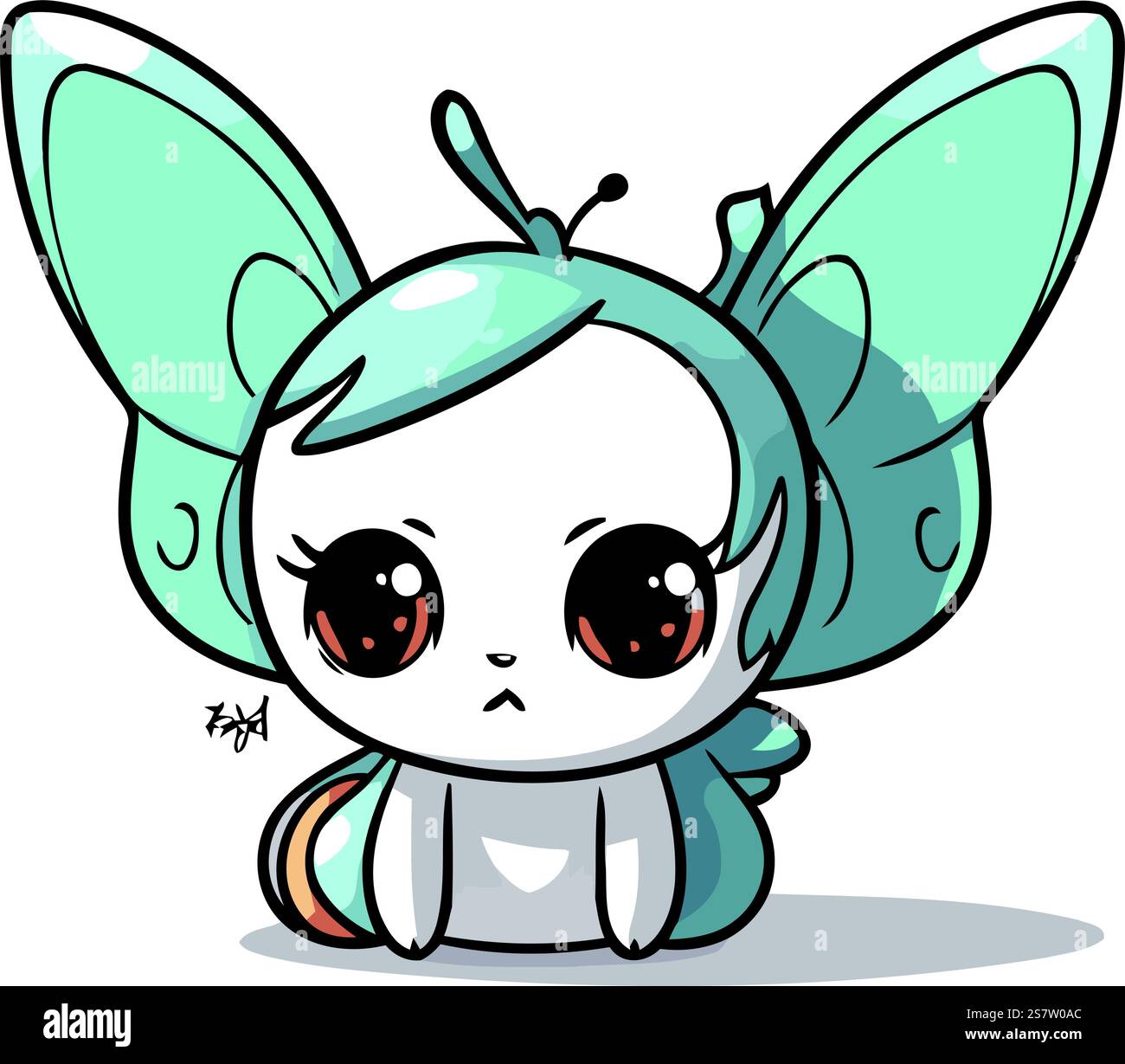 Cute butterfly character cartoon style vector illustration for t shirt ...
