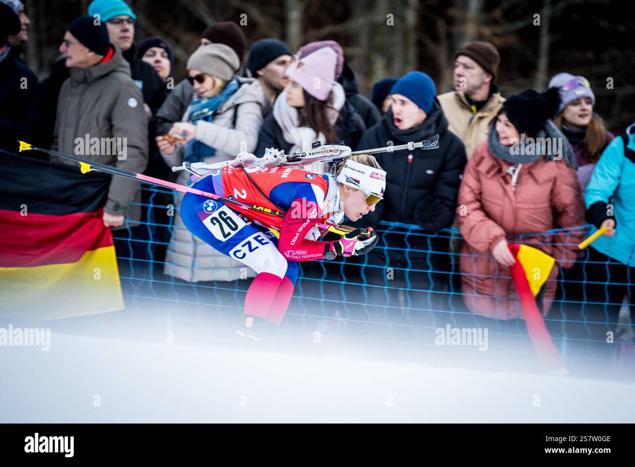 The women's race with mass start at the 2025 Biathlon World Cup in ...