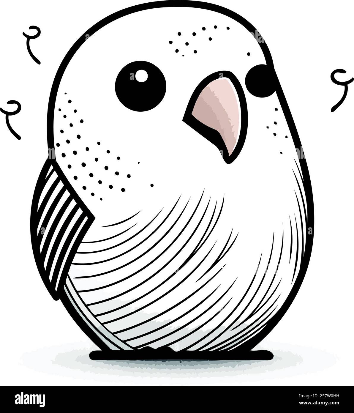 Cute owl with question mark on white background. Vector illustration ...