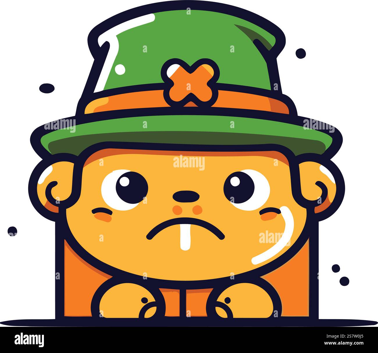 Leprechaun Face Emotion Icon. Cute Cartoon Style Vector Illustration ...