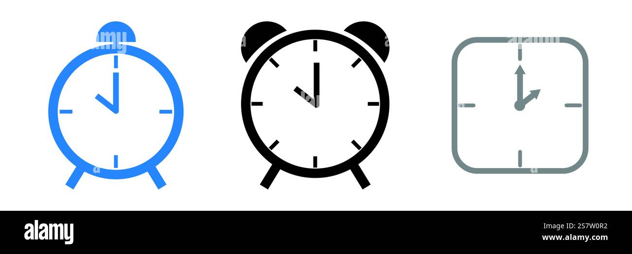 Clock icon with hour and minute Stock Vector Image & Art - Alamy