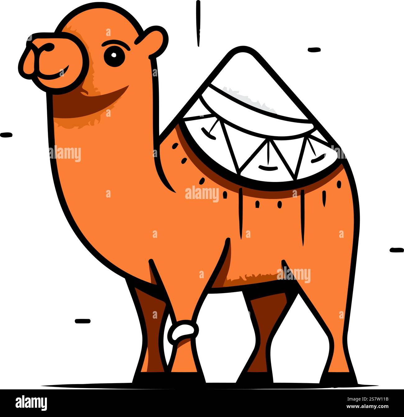 Cute camel cartoon vector illustration. Cute camel animal character ...