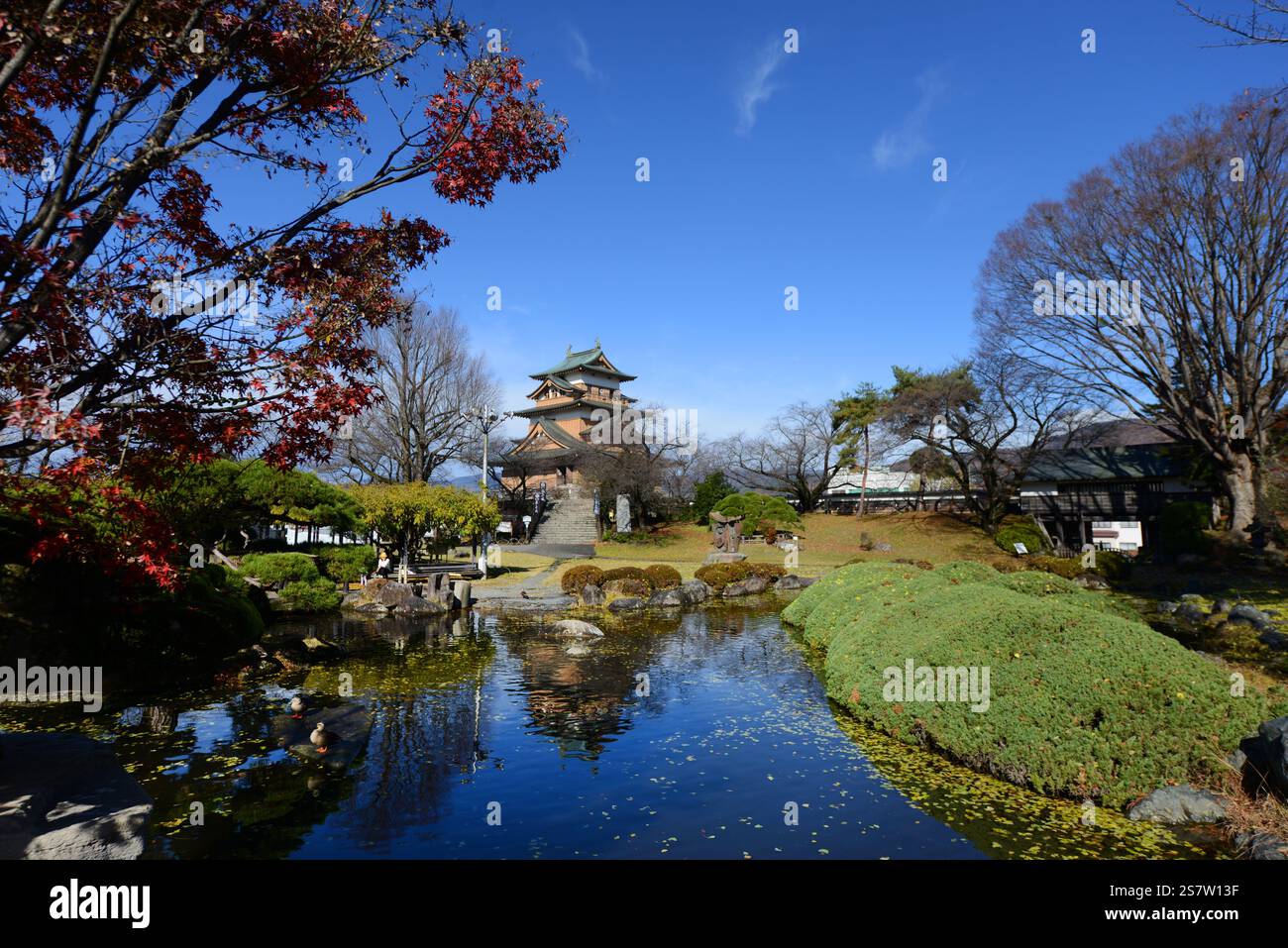 The Takashima Castle in Nagano prefecture, Japan Stock Photo - Alamy