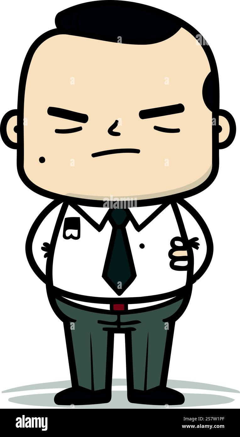 Angry Boss Cartoon Vector Illustration Stock Vector Image & Art - Alamy