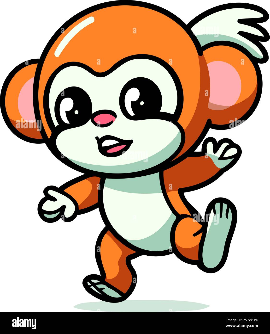 Cute cartoon koala running. Vector illustration isolated on white ...