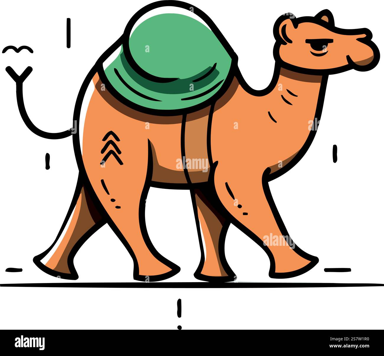 Camel. Vector illustration in flat style. Cute cartoon character Stock ...