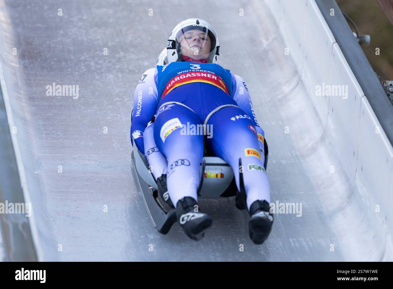 Winterberg, Deutschland. 18th Jan, 2025. Nadia Falkensteiner, Annalena Huber (ITA). Ebersp?cher ...