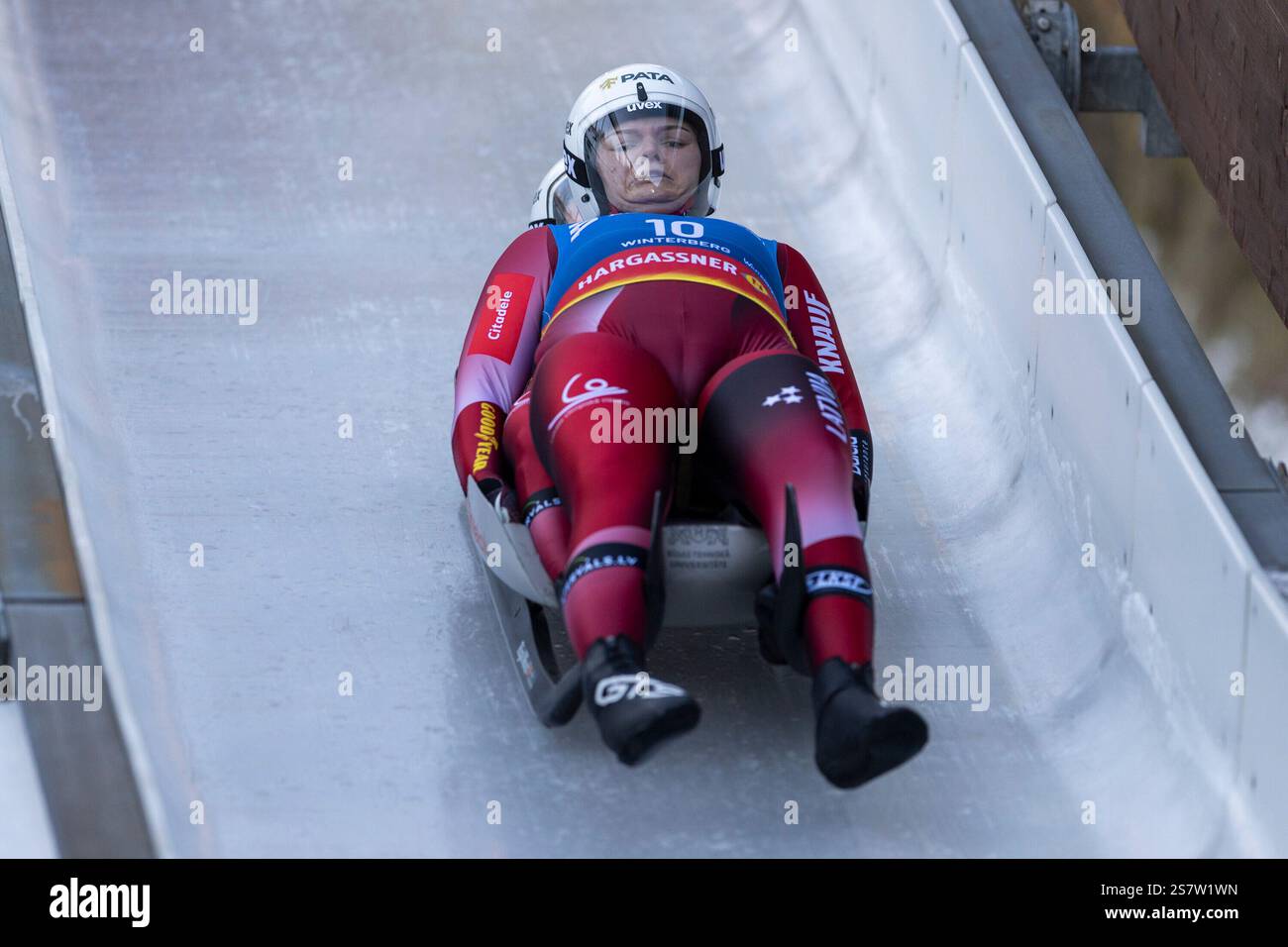 Winterberg, Deutschland. 18th Jan, 2025. Anda Upite, Zane Kaluma (LAT ...