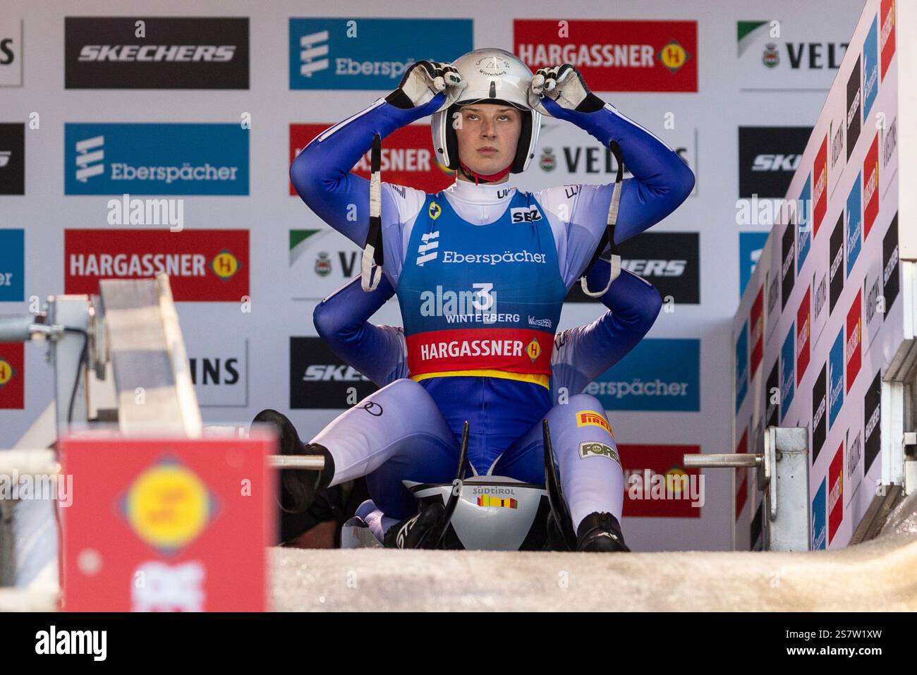 Winterberg, Deutschland. 18th Jan, 2025. Nadia Falkensteiner, Annalena Huber (ITA). Ebersp?cher ...