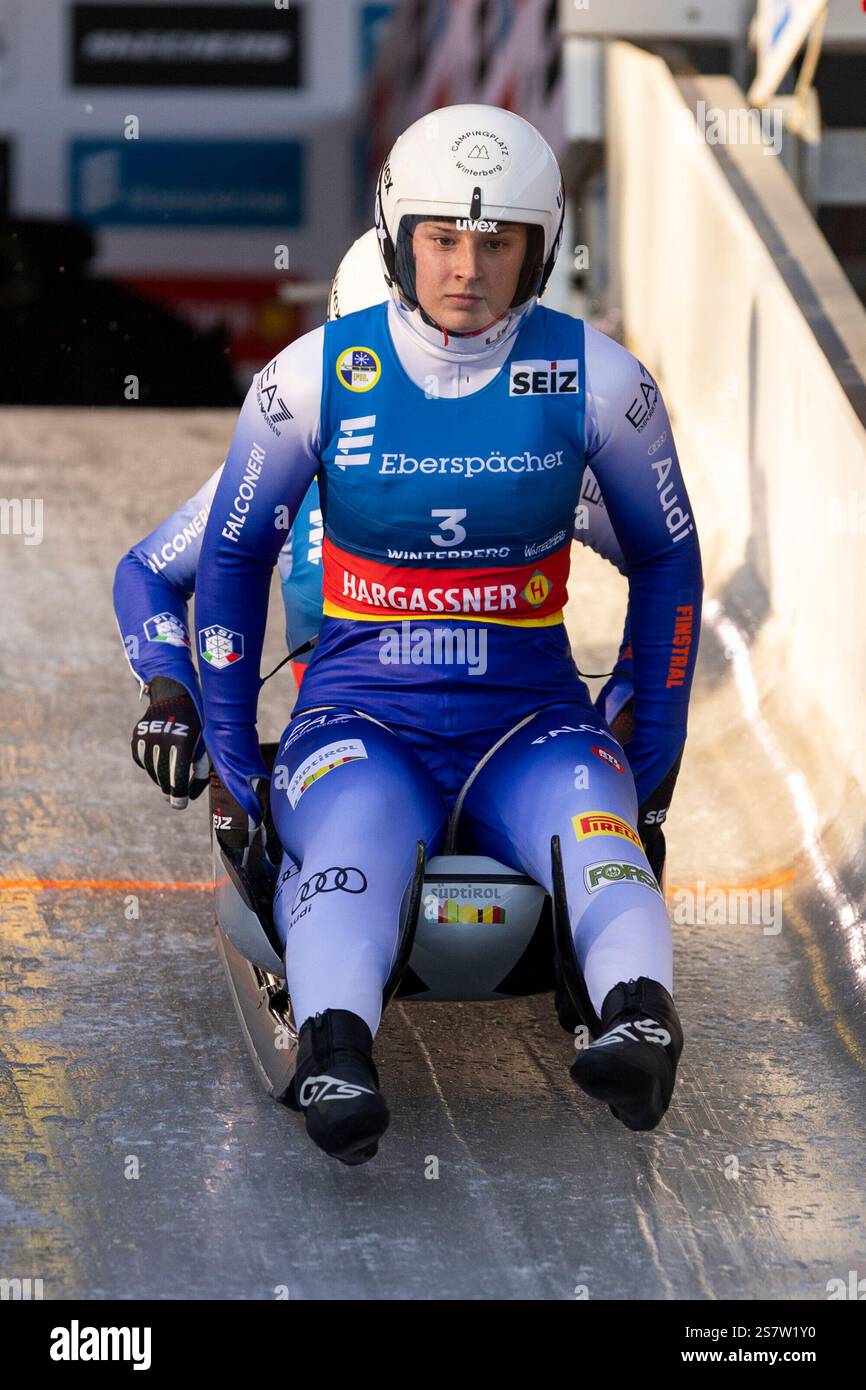 Winterberg, Deutschland. 18th Jan, 2025. Nadia Falkensteiner, Annalena Huber (ITA). Ebersp?cher ...