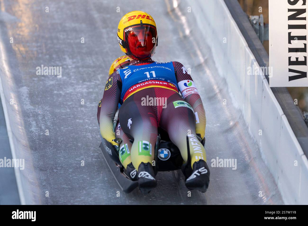 Winterberg, Deutschland. 18th Jan, 2025. Jessica Degenhardt, Cheyenne Rosenthal (GER). Ebersp ...