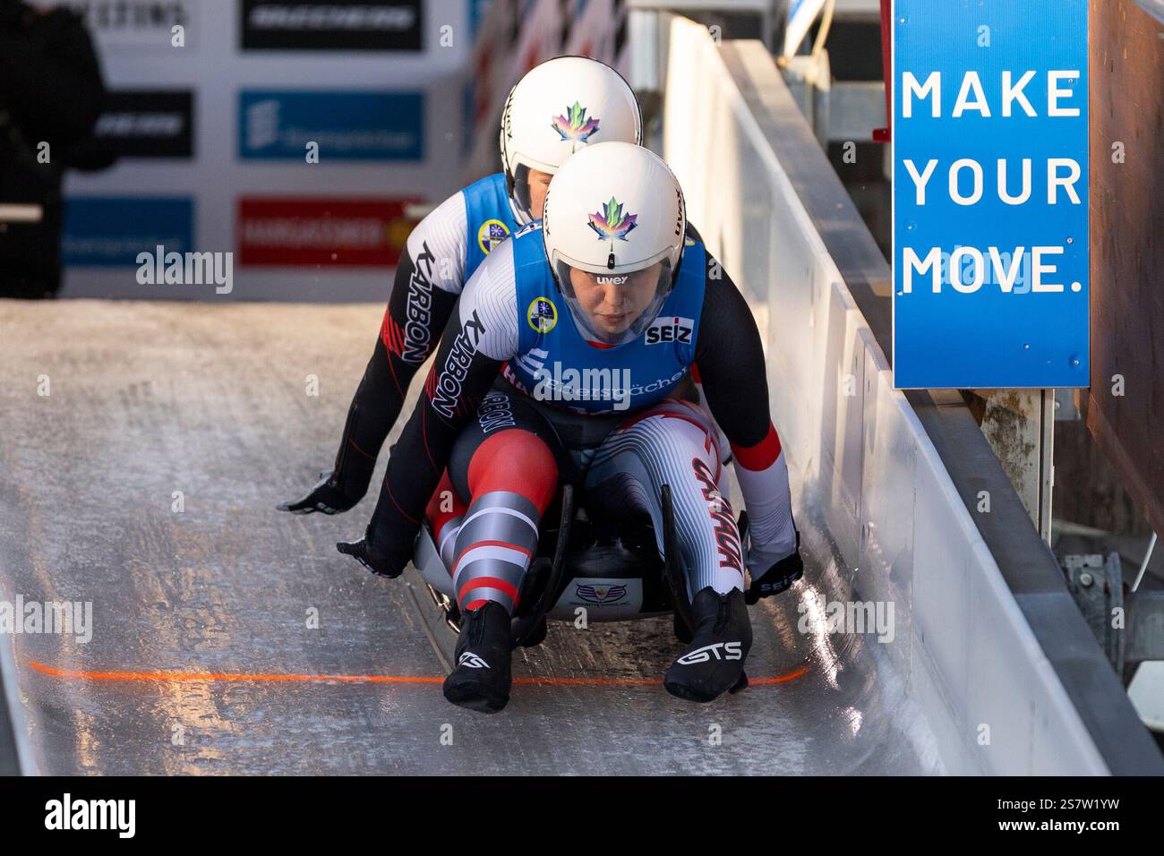 Winterberg, Deutschland. 18th Jan, 2025. Beattie Podulsky, Kailey Allan ...
