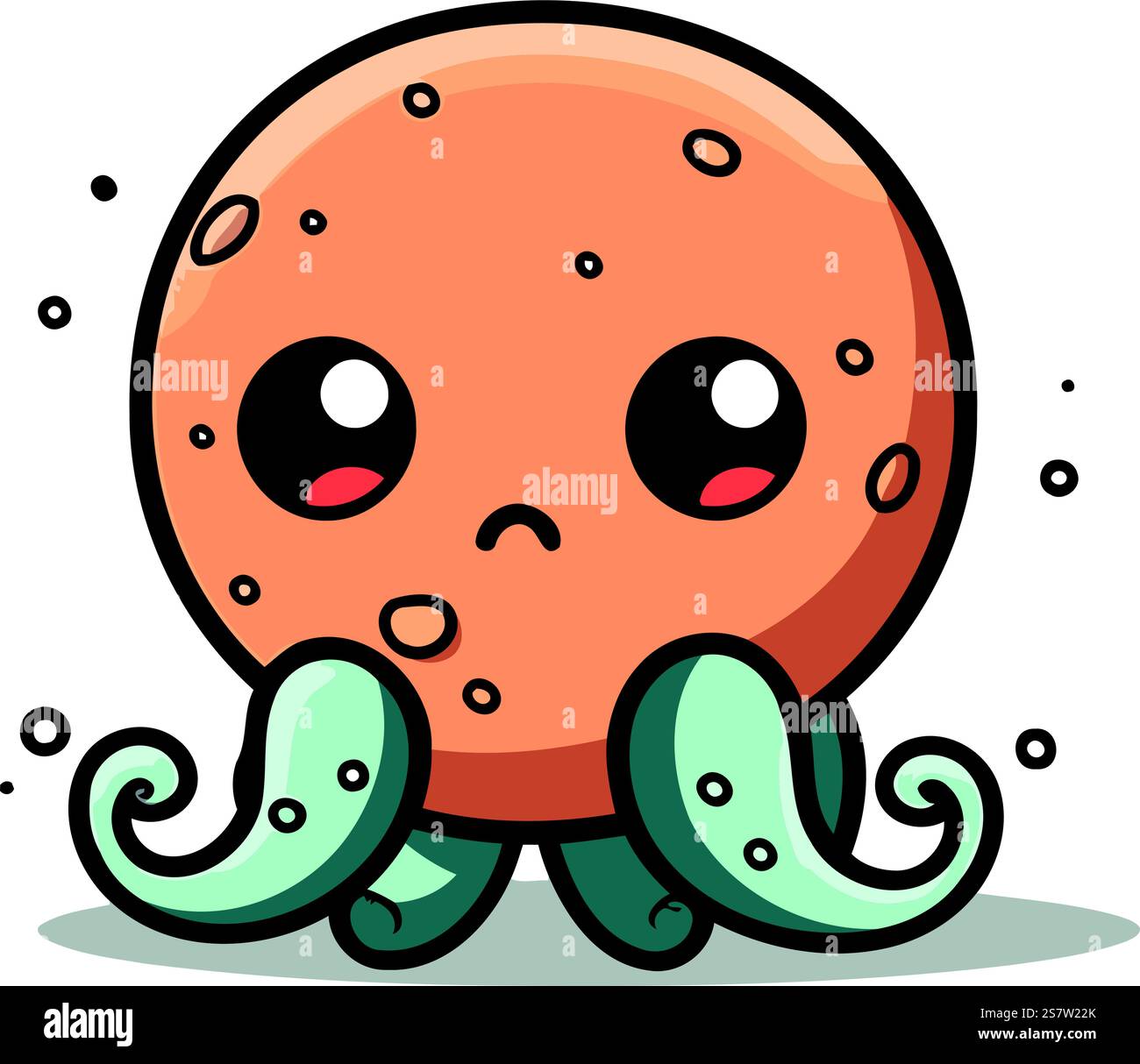 Octopus cartoon character vector illustration. Cute octopus character ...