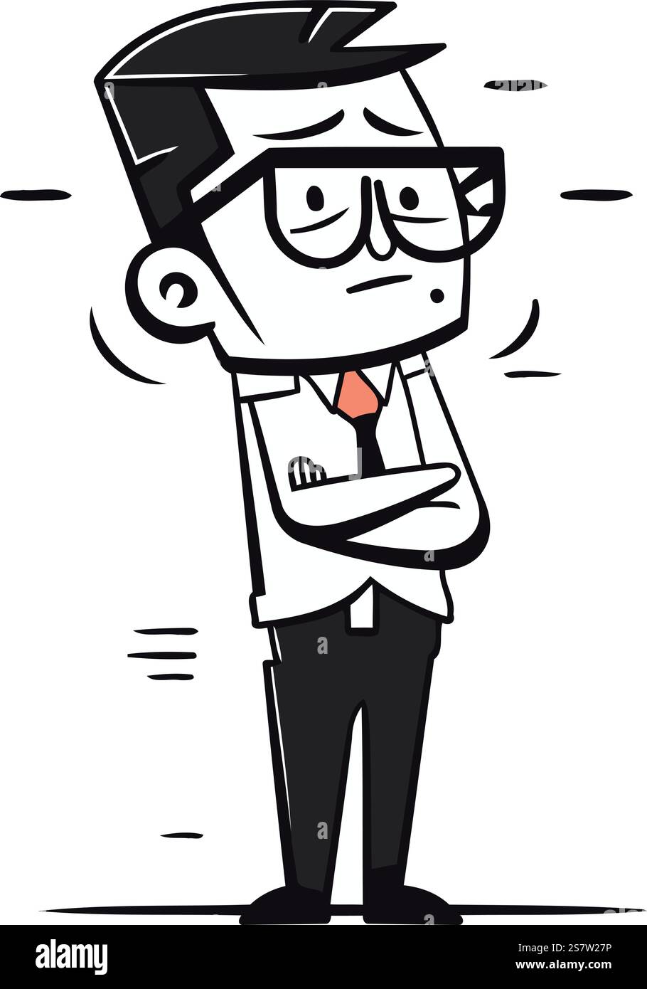 Businessman having a strong pain in his back. Vector illustration Stock ...