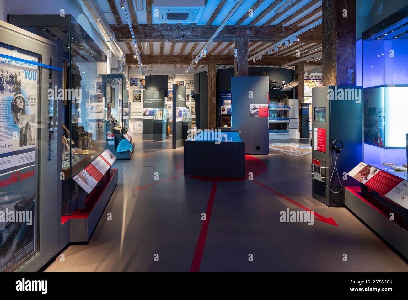 Displays inside the National Museum of the Royal Navy in Portsmouth ...
