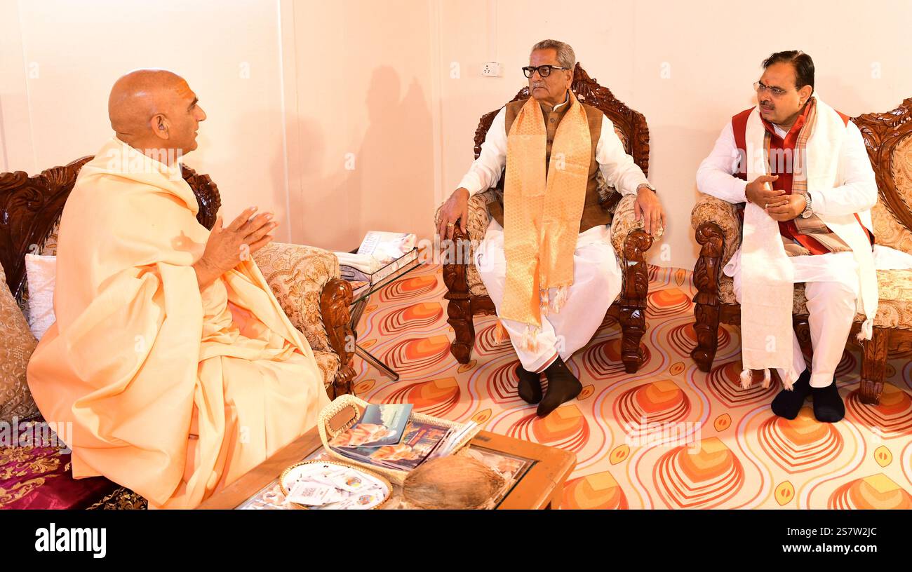 Prayagraj, Uttar Pradesh, India, January 19, 2025: Sikkim Governor Om ...