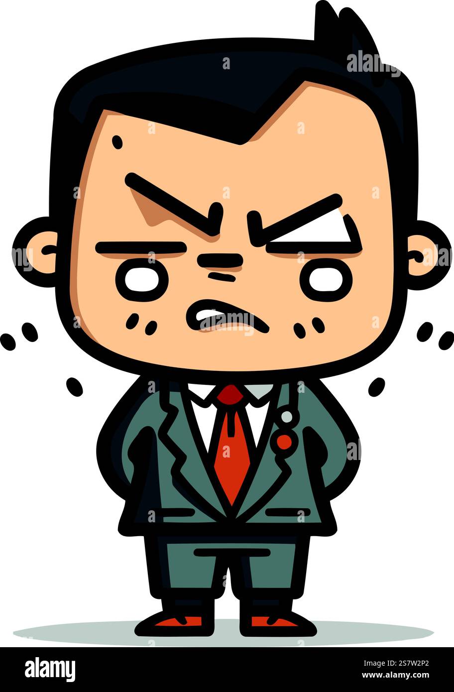 Angry Businessman Cartoon Vector Illustration Stock Vector Image & Art ...