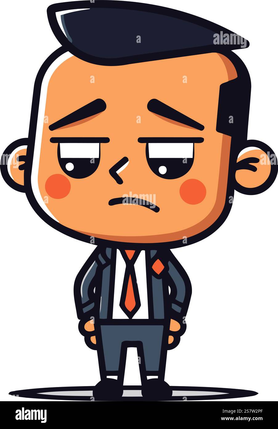 Angry Boss Vector Cartoon Illustration of a Stressed Boss Character ...