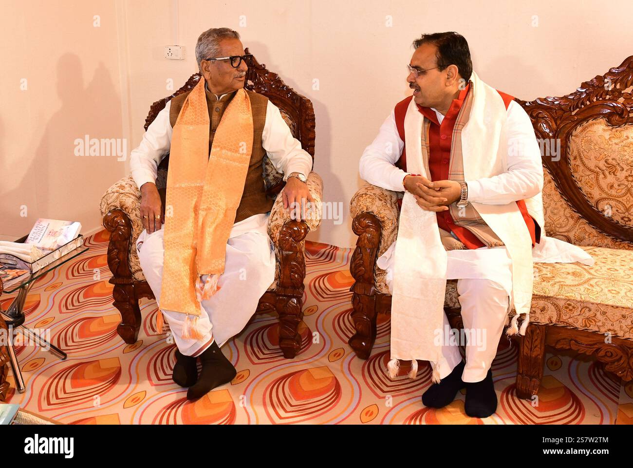 Prayagraj, Uttar Pradesh, India, January 19, 2025: Sikkim Governor Om ...