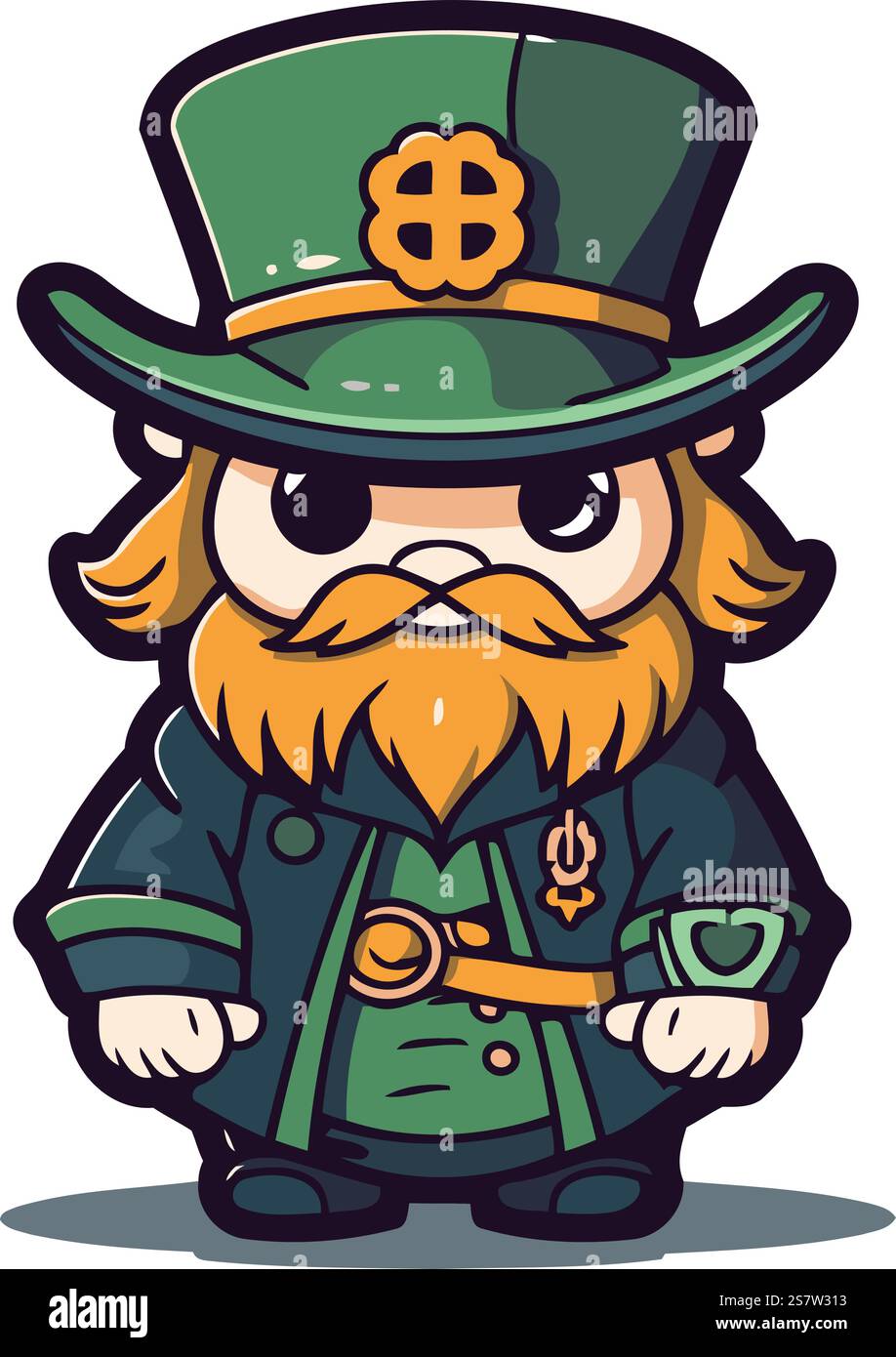 Leprechaun Cartoon Mascot Character Vector Illustration Stock Vector ...