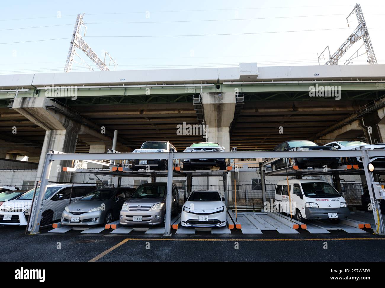 Japanese style parking lot in Omiya, Saitama, Japan Stock Photo - Alamy