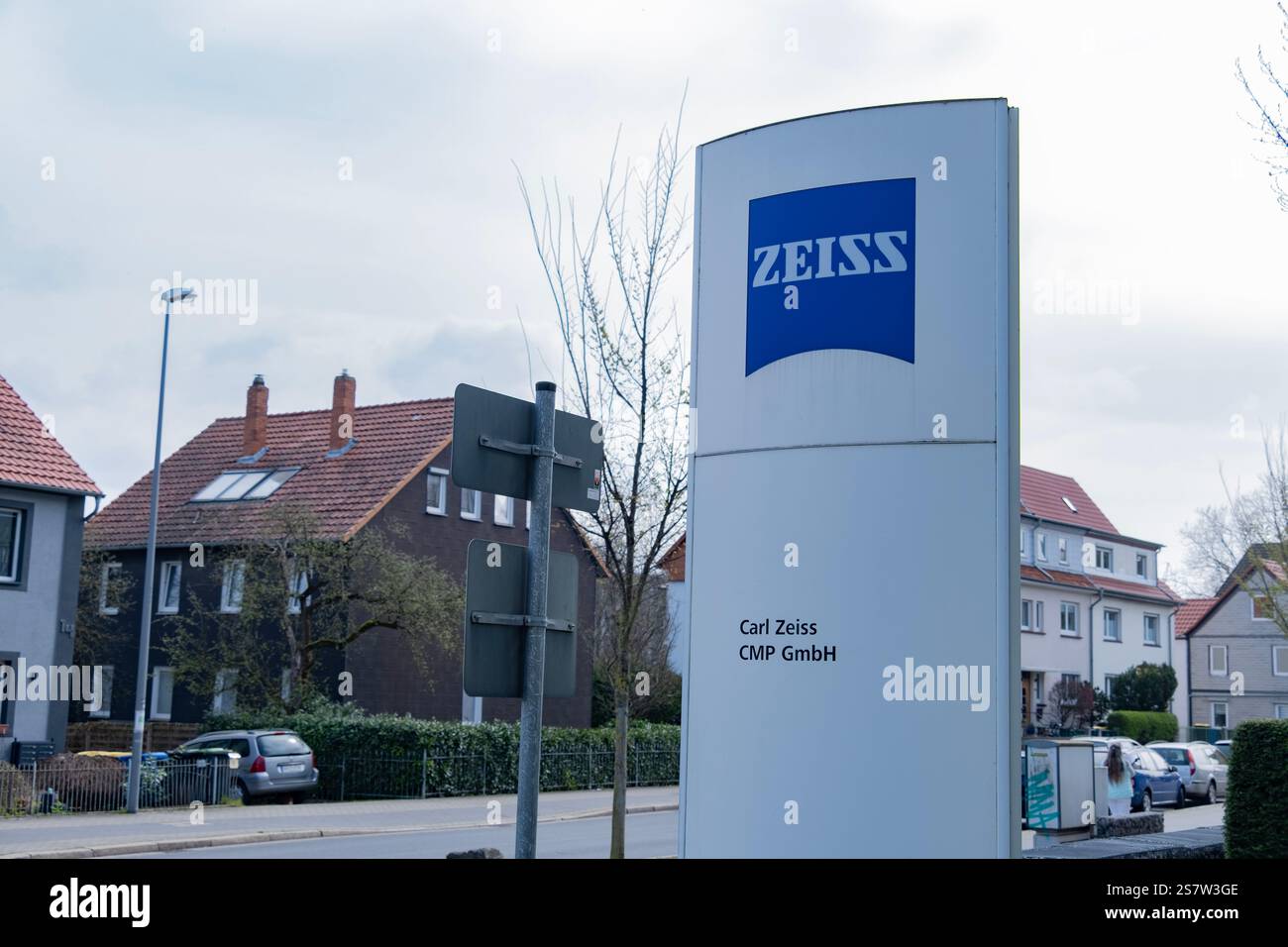 Advertising signboard Carl Zeiss company front representation in ...