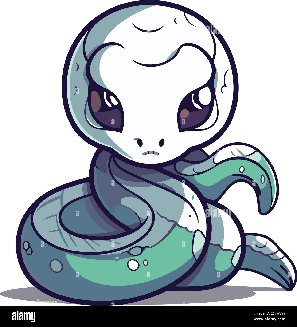 Cute alien isolated on a white background. Vector cartoon illustration ...