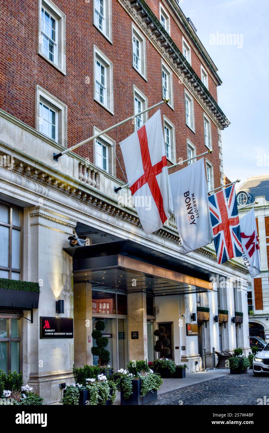 Marriott London Grosvenor Square Hotel, Duke Street, London, England, U.K Stock Photo - Alamy