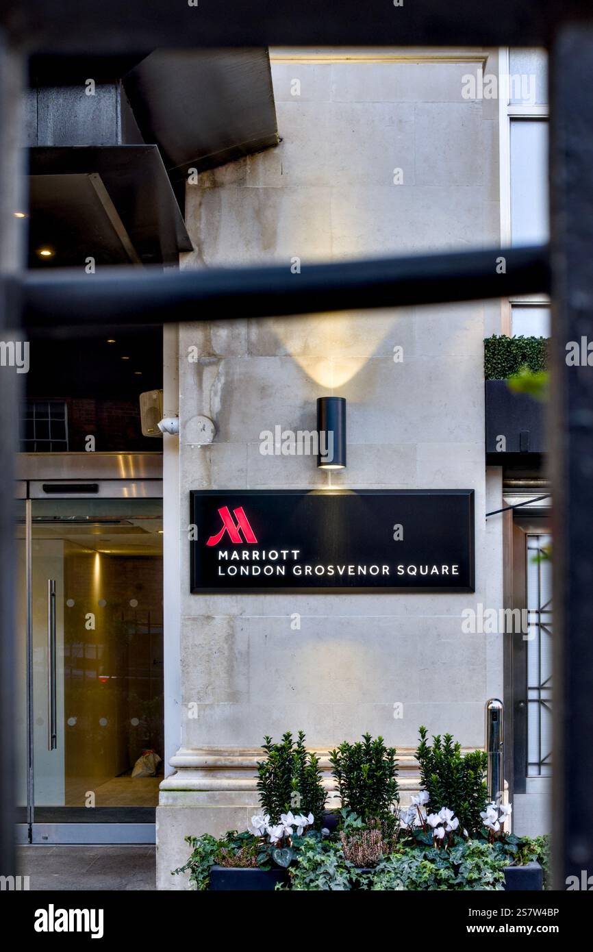 Marriott London Grosvenor Square Hotel, Duke Street, London, England, U.K Stock Photo - Alamy