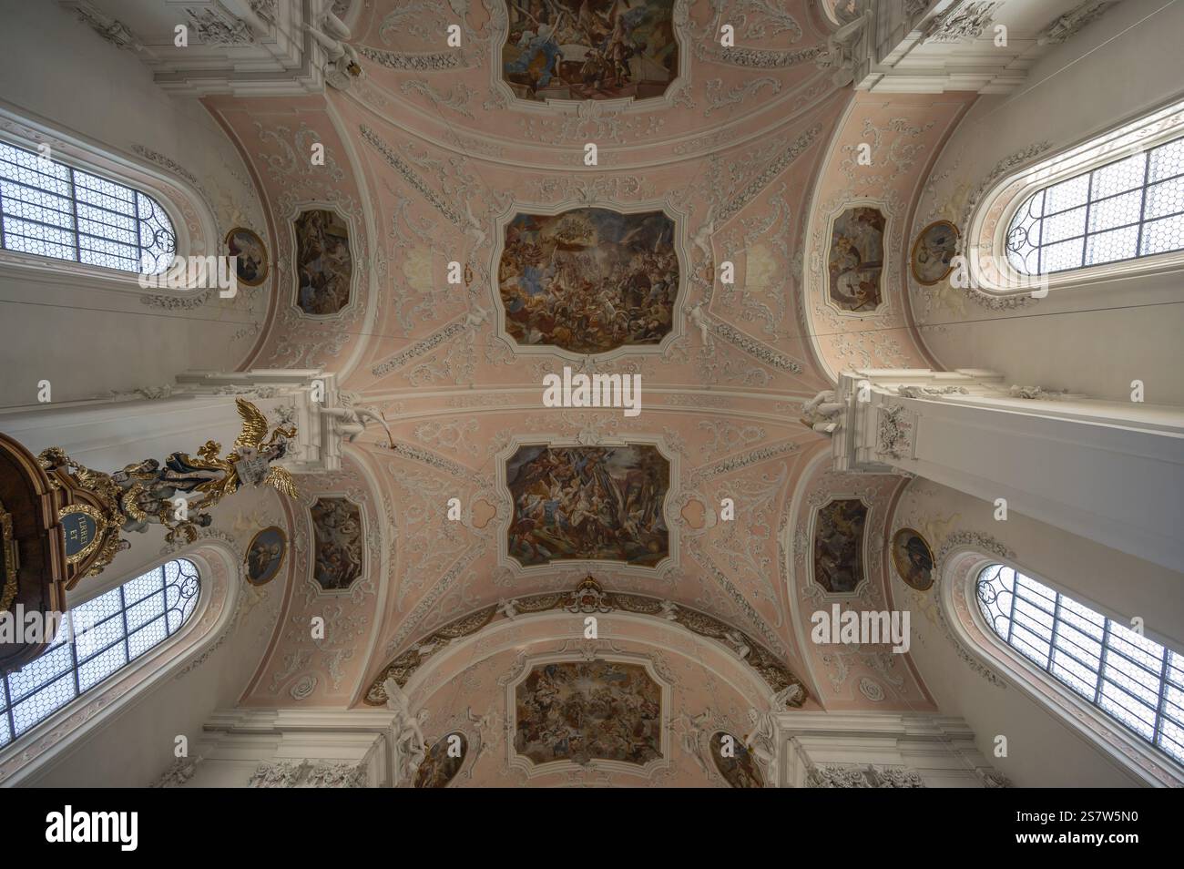 Vaults with frescoes of the Church of the Guardian Angels, built in the ...